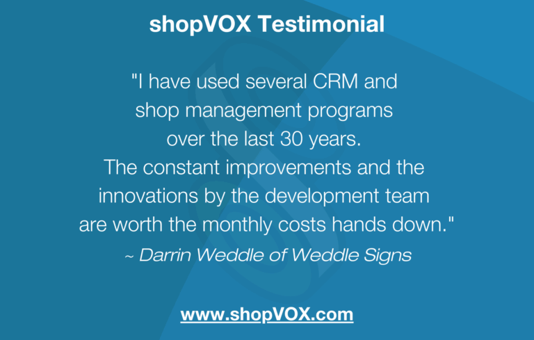 Sign Shop Management Software Customer Review